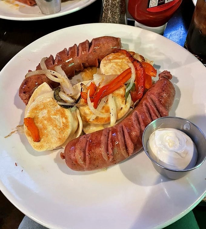 Polish comfort food meets Cleveland soul, creating a plate that speaks every grandmother's love language beautifully.