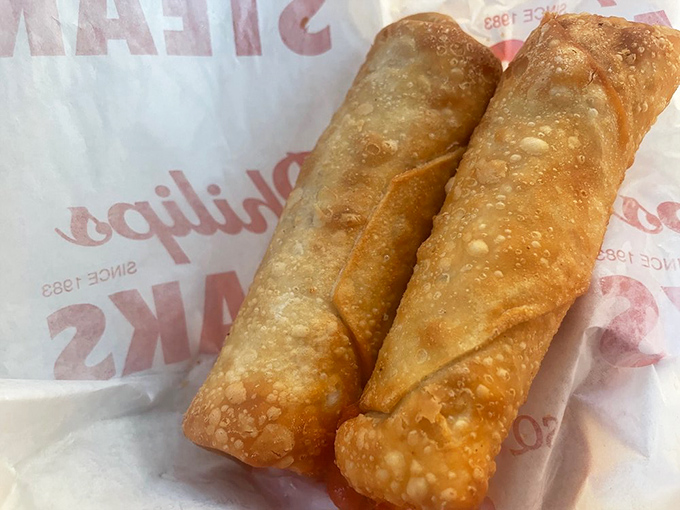 Golden-fried pizza rolls that crunch like autumn leaves. These aren't your freezer aisle disappointments&mdash;they're crispy pockets of molten joy.