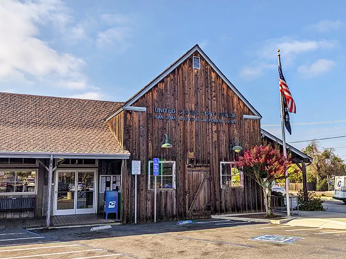 This rustic post office could star in its own Hallmark movie. Small-town correspondence never looked so cinematically perfect.