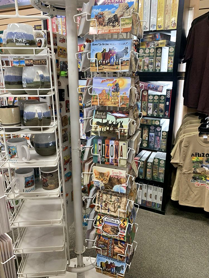 Arizona's greatest hits in postcard form&mdash;because sometimes "wish you were here" needs desert cacti and camel humor.