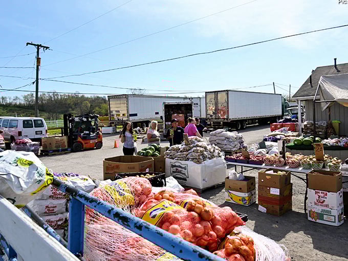 Fresh produce proves this market serves every need from antiques to tonight's dinner ingredients.