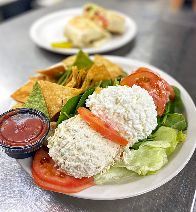 The Refrigerator Car Salad: when vegetables crash the breakfast party and everyone's surprisingly okay with it.