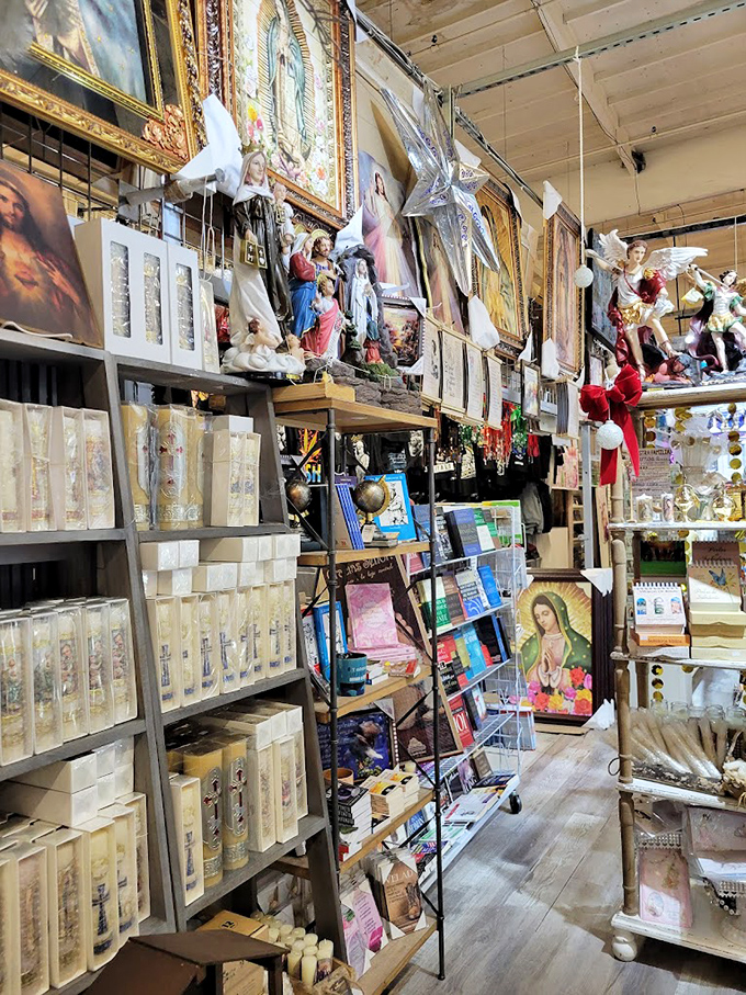 A spiritual supermarket where faith meets folk art&mdash;proving that devotion comes in all colors, sizes, and beautifully crafted forms.