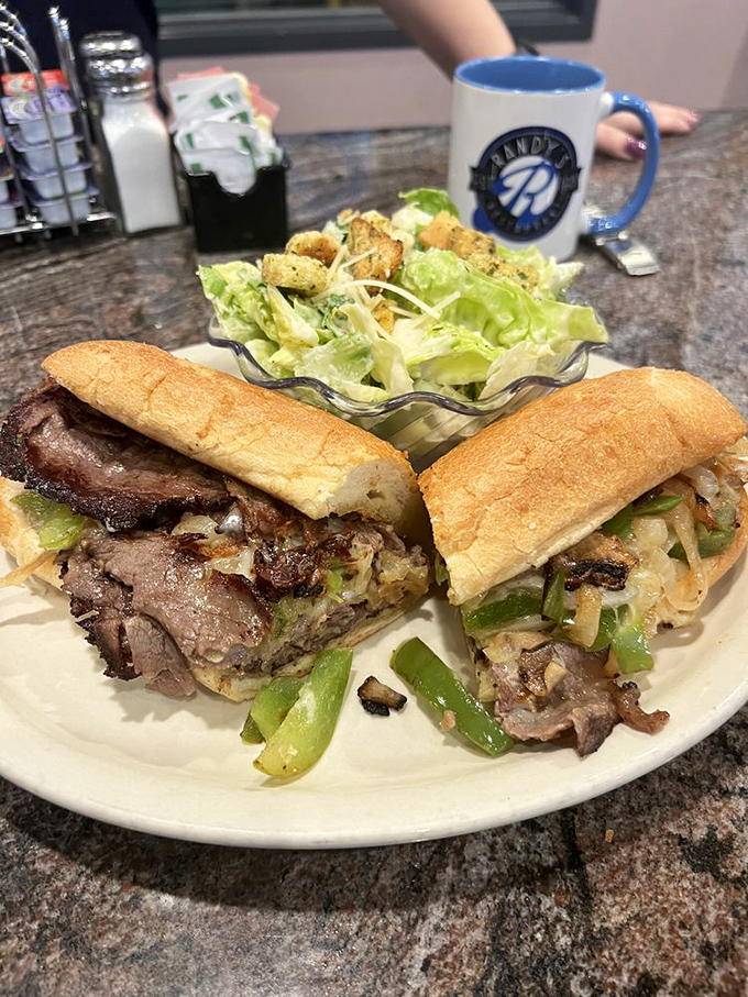 A cheesesteak that demands to be photographed before eaten, then devoured so quickly you forget to take that second bite photo.