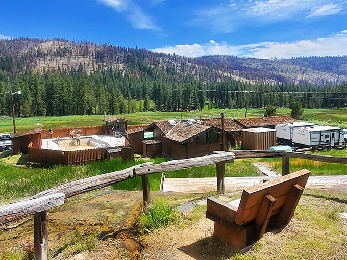Grover Hot Springs' rustic facilities might not look fancy, but that mineral water soothes retirement aches better than any spa in Napa.