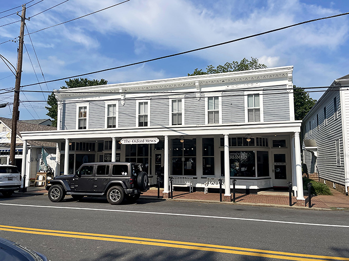 The Oxford Market stands ready to serve, its classic storefront promising provisions that make grocery shopping feel like a delightful throwback.