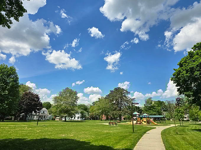 Sherman Park offers that quintessential small-town green space where generations of Marshall families have played under the same Michigan sky.