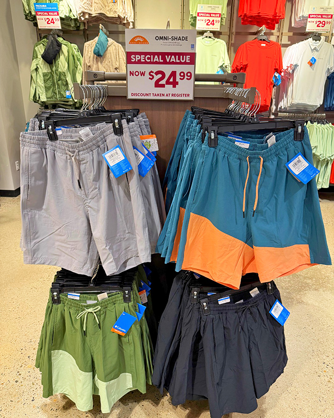 Shorts in every hue imaginable at $24.99&mdash;because California demands a rainbow wardrobe for those eight months of summer.