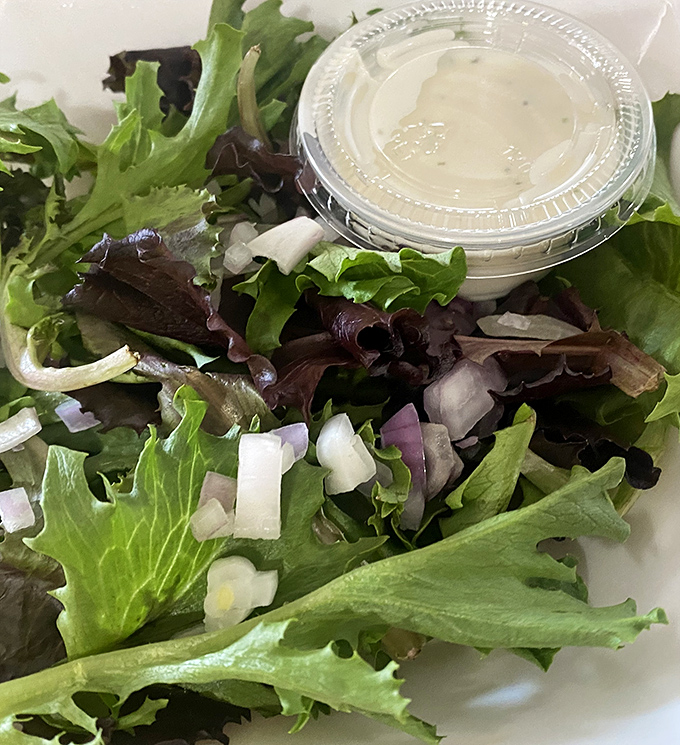 The token healthy option that makes you feel virtuous before diving into fried seafood heaven.