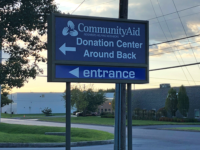 Clear directions guide you to donation drop-off because giving back feels as good as finding.