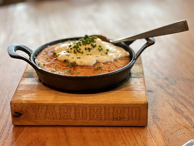 Cornbread that arrives sizzling in its own skillet&mdash;the South's answer to "how do we make bread even better?"
