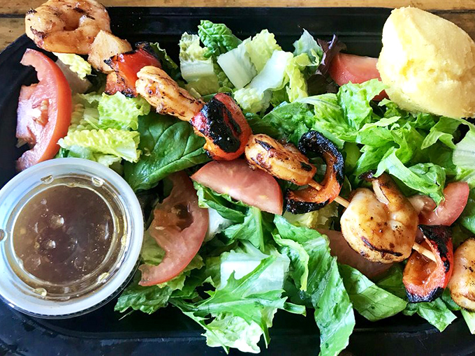 Who says BBQ joints can't do seafood? These smoky shrimp skewers bring unexpected elegance to the picnic table.