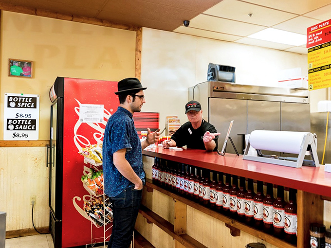 The smile says it all &ndash; another convert to the church of properly smoked meats.