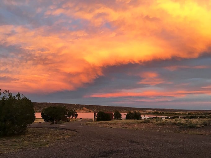 Sunsets at Lyman Lake paint the sky with colors that would make Georgia O'Keeffe reach for her brushes.
