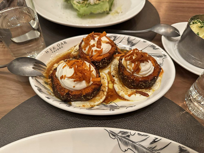 Sweet potatoes elevated to gourmet status with elegant presentation that would make any grandmother proud of the upgrade.