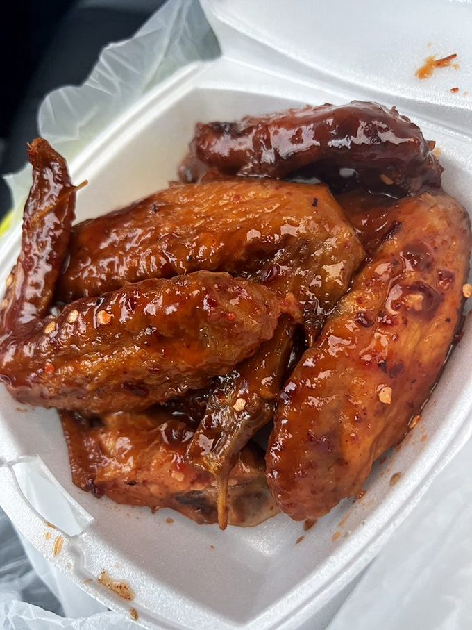 Sweet and spicy wings glazed to perfection that'll have you questioning every other wing you've eaten.