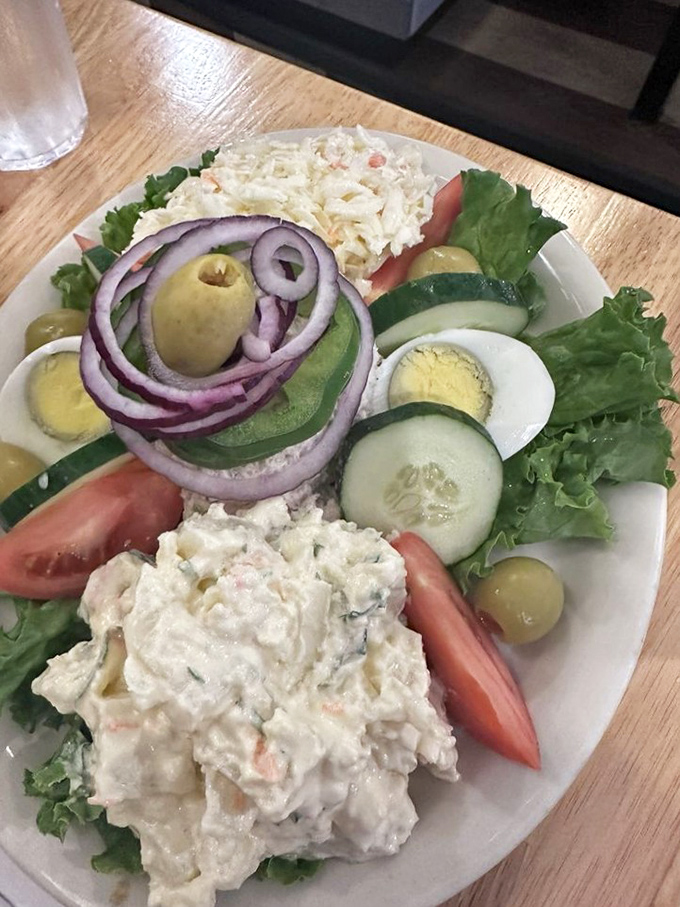 A tuna salad platter arranged with such care it could hang in the Philadelphia Museum of Art's lunch section.