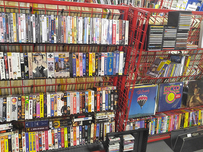 Physical media paradise! Before streaming ruled our lives, these plastic time capsules delivered entertainment without buffering or subscription fees.