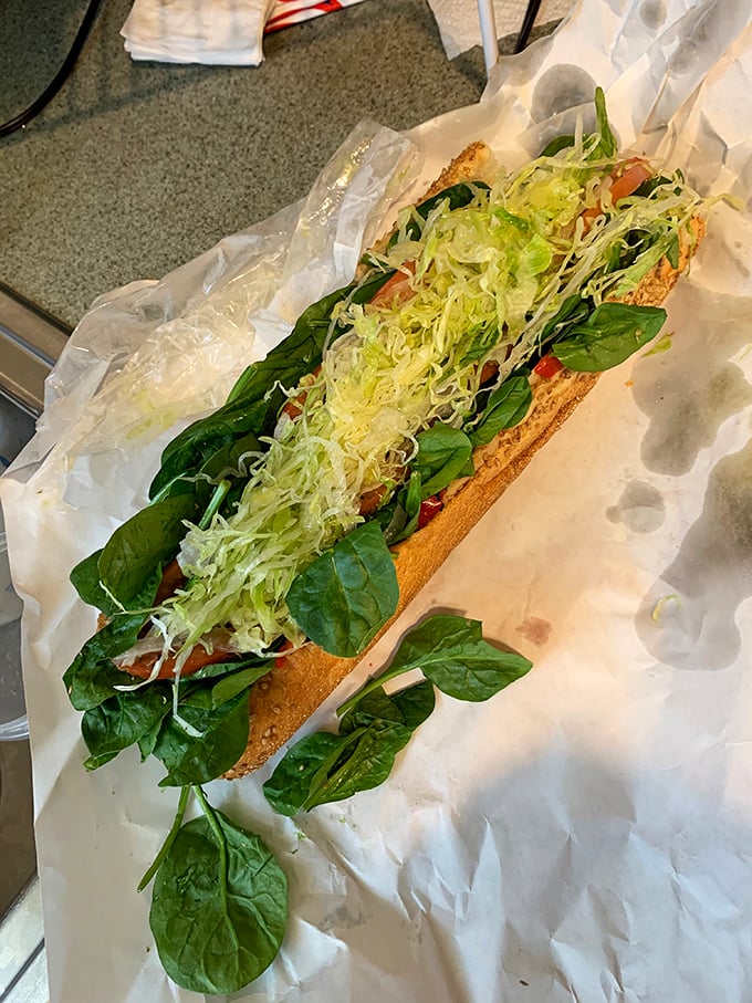 The veggie hoagie proves that plants can party too&mdash;especially when extra spinach is invited to this crisp, colorful bash.