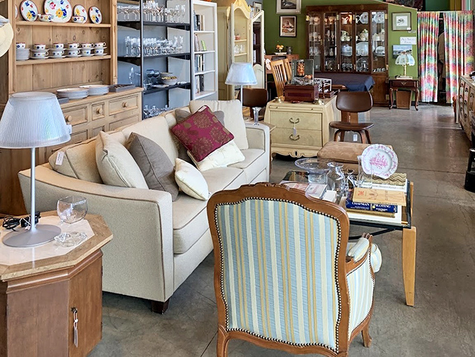 This furniture vignette could be straight from a design magazine&mdash;proof that "pre-loved" doesn't mean compromising on style or comfort.