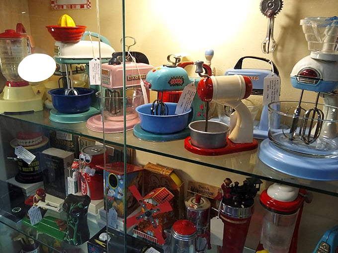 A rainbow of vintage mixers that whipped up birthday cakes and holiday cookies decades before "unboxing videos" were a thing.