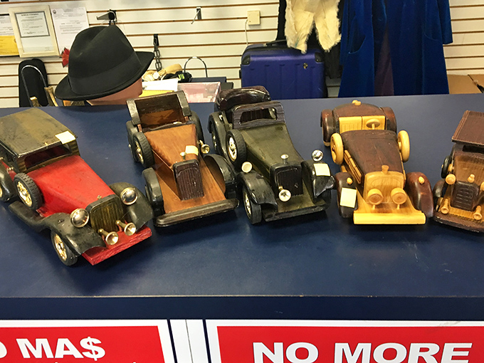 Tiny wooden cars with massive charm. Each one looks like it should be in a Wes Anderson film about nostalgic childhood memories.