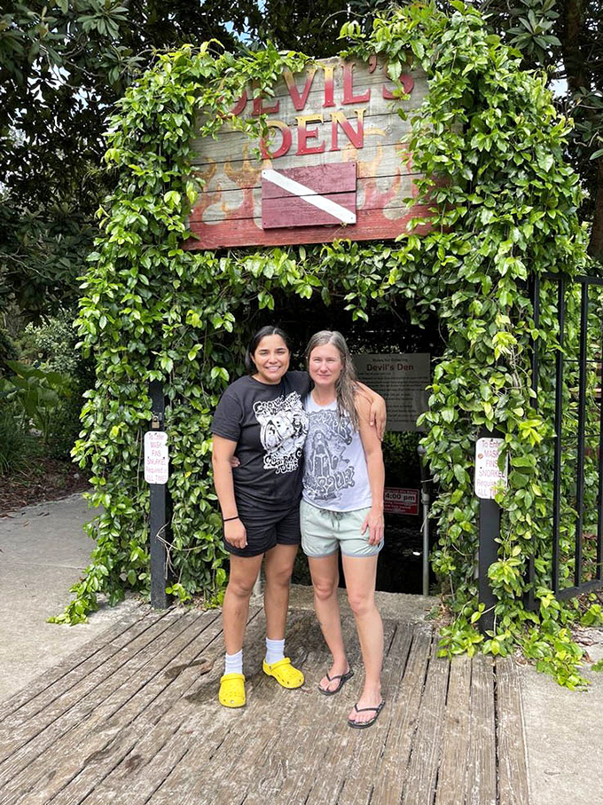 Looking down from above reveals the true scale of this natural wonder. It's like someone dropped a magical blue portal into the Florida landscape.