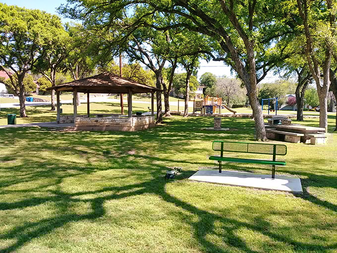 Westland Park's pavilion stands ready for family reunions where at least three relatives will bring their "famous" potato salad without coordinating.