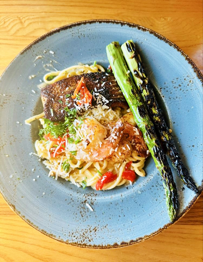 Whitefish New Orleans: When the Great Lakes meet Bourbon Street, your taste buds throw a parade. Those grilled asparagus spears aren't just standing at attention&mdash;they're saluting.