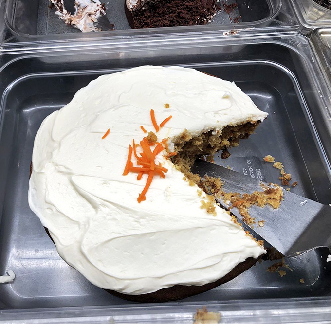 Carrot cake with cream cheese frosting so good, you'll consider it a vegetable serving. That's how nutrition works, right?