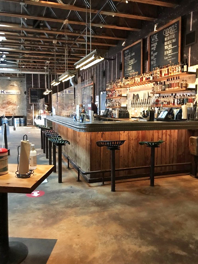 Not just any bar&mdash;a whiskey sanctuary with enough amber bottles to make a prohibition agent faint. The perfect liquid companion to smoked perfection.