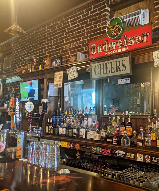The bar area &ndash; where beer flows, games play, and strangers become friends over tales of "the one that got away."