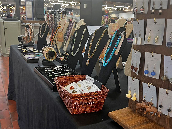 Handcrafted jewelry waiting for the right wrist or neckline. These aren't mass-produced mall trinkets&mdash;they're wearable art with personality.