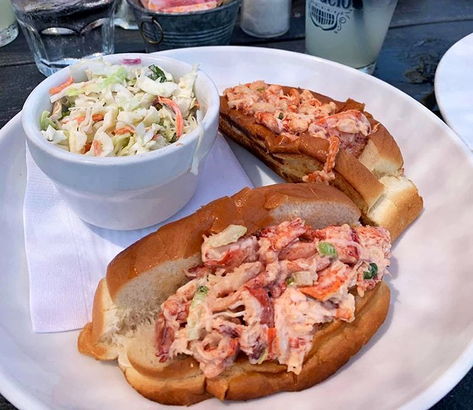 This lobster roll isn't messing around&mdash;it's a generously stuffed celebration of Maine's finest export, with just enough mayo to make it sing.