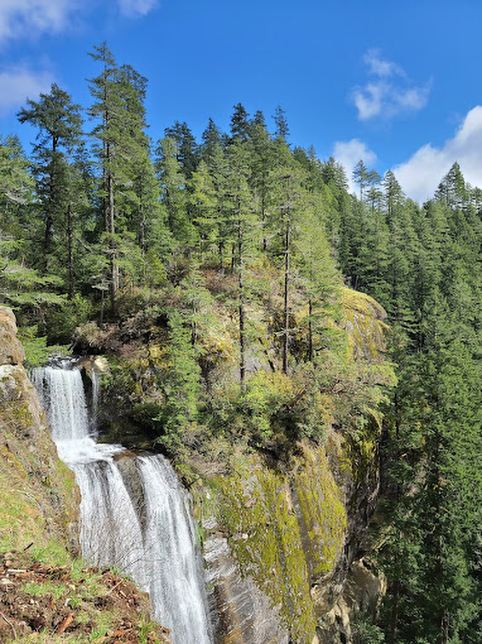 This aerial view showcases nature's incredible ability to carve beauty from solid rock over countless centuries.