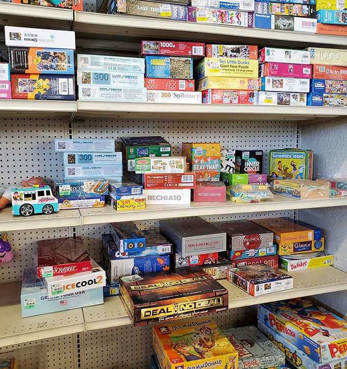 Board game bonanza! These boxes contain rainy day memories waiting to happen&mdash;and probably all their pieces, if you're feeling particularly lucky today.
