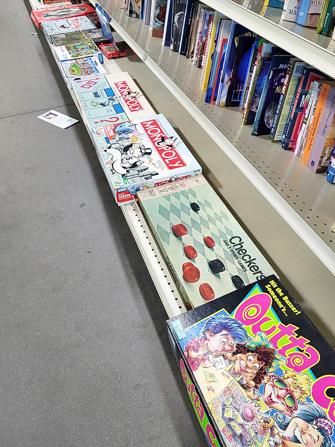 Board games galore! From classic Monopoly to forgotten gems, these boxes contain hours of screen-free entertainment and family feuds waiting to happen.