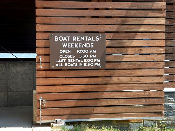 Your ticket to aquatic adventure awaits. The boat rental schedule promises lake exploration possibilities without the hassle of hauling your own vessel.