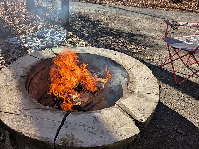 Fire-gazing&mdash;humanity's original Netflix. This crackling campfire has been entertaining humans long before anyone needed a password to watch something good.