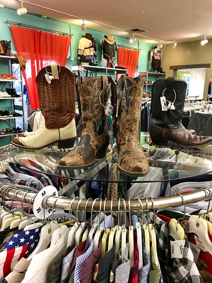Western boots displayed like works of art &ndash; because in Arizona, cowboy style isn't costume, it's heritage reimagined for modern closets.