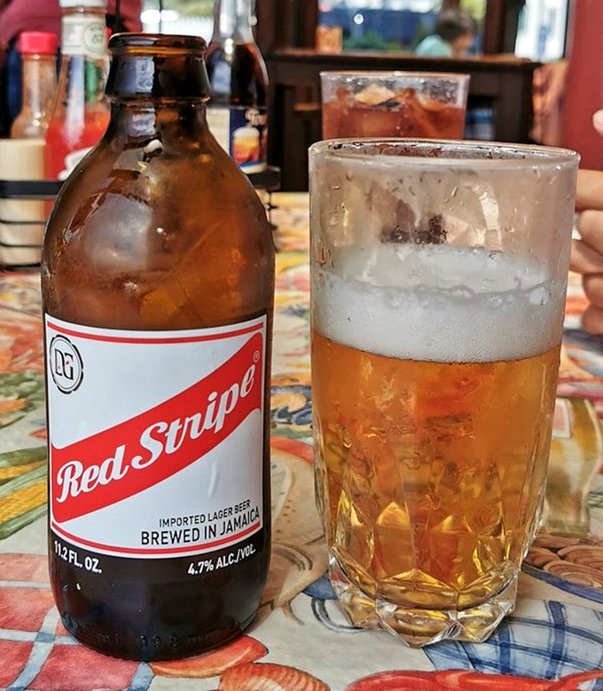 Nothing pairs with fried seafood quite like a cold Red Stripe&mdash;it's like the ocean and Jamaica decided to become best friends.