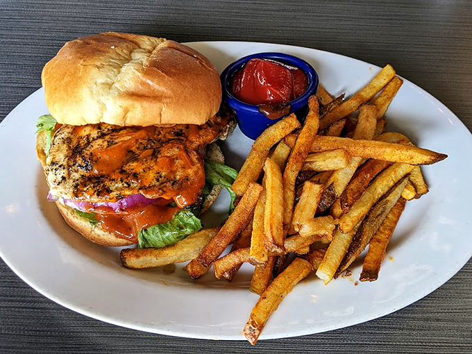 Not all heroes wear capes&mdash;some come on brioche buns. This buffalo chicken sandwich brings the heat without setting your taste buds into witness protection.