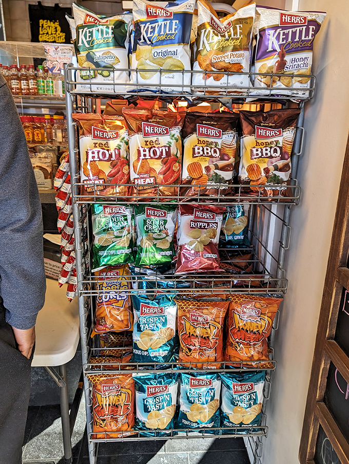 The chip rack&mdash;where decisions about which crunchy companion will join your sandwich become surprisingly philosophical life choices.
