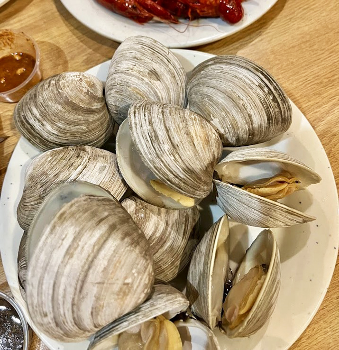 These clams aren't just fresh &ndash; they're having a family reunion on your plate, waiting to be dipped in melted butter or tangy sauce.