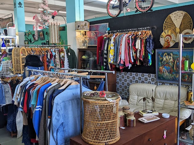 The vintage clothing section: where your next "Where did you get that amazing shirt?" conversation starter is hanging between someone else's memories.