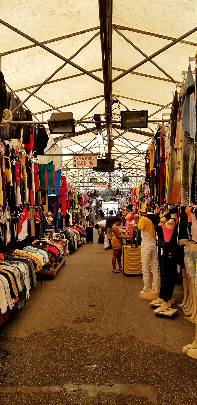 Fashion finds for every taste line this covered walkway. The thrill of the hunt is finding that perfect piece among thousands.