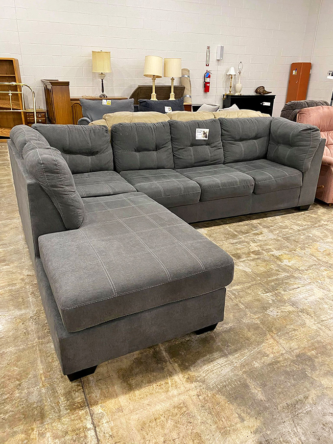 This sectional sofa isn't just comfortable; it's practically begging you to binge-watch an entire season of something.