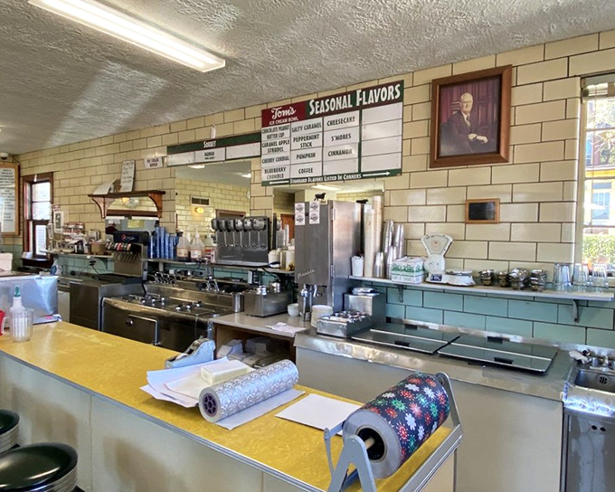 Behind this unassuming counter, ice cream alchemy happens daily&mdash;where seasonal flavors line up like sweet soldiers ready for duty.