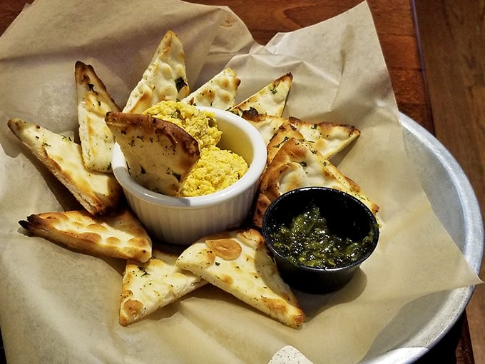 Pimento cheese dip with toasted flatbread&mdash;the South's answer to chips and salsa, but with enough sophistication to make your taste buds stand at attention.