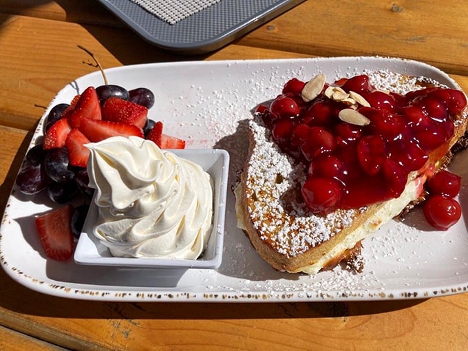 Cherry-topped perfection with a side of whipped cream. Door County's famous fruit stars in this dessert that's worth saving room for. 